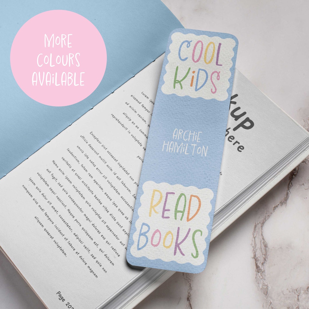 Cool Kids Read Books Bookmark Kids Who Read Personalised Kids Bookmark ...