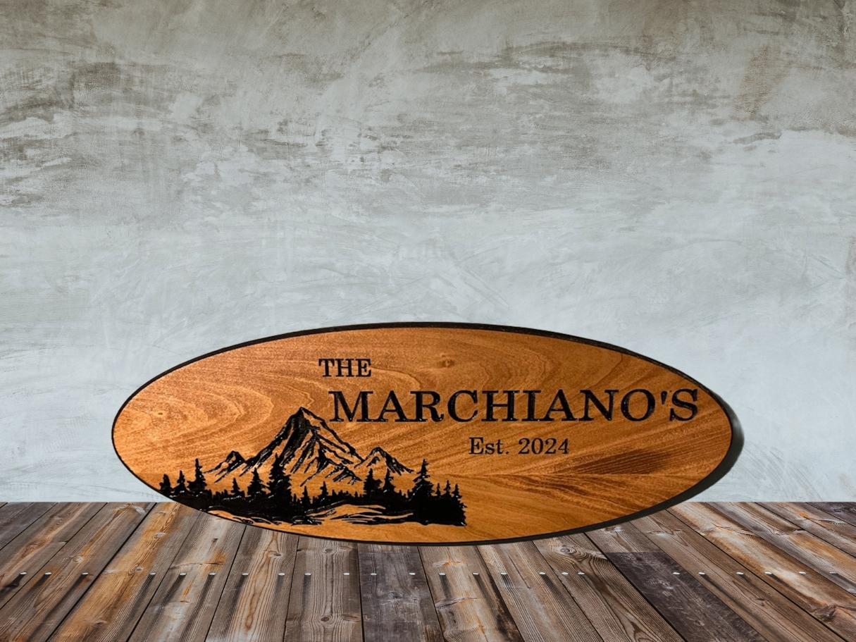 Outdoor Signs, Wooden Carved Cabin Sign, Pine Trees, Custom Wood Sign ...