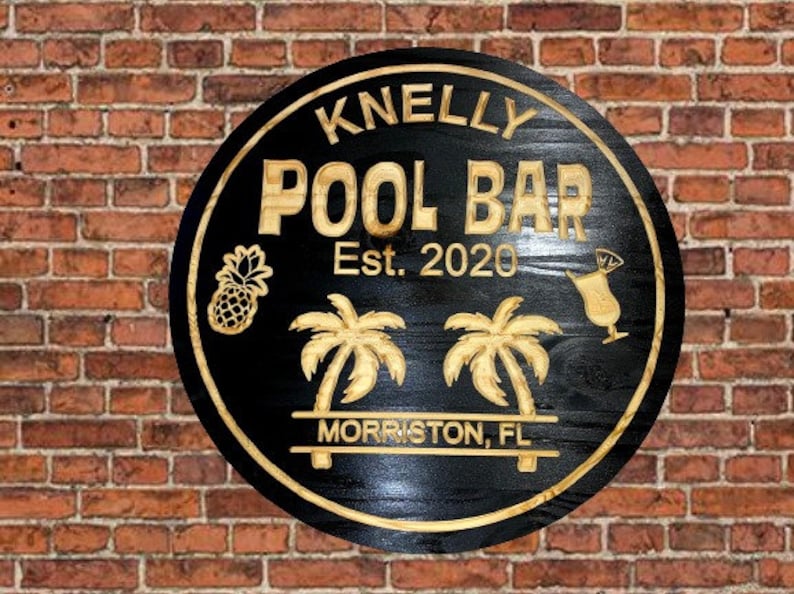 Rustic Wood Sign - Custom Pool Sign - Personalized Pool Resort Sign ...