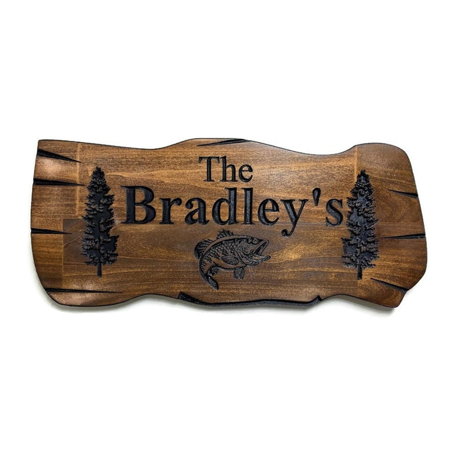 Outdoor Carved Sign Custom Wooden Carved Cabin Sign Pine | Etsy