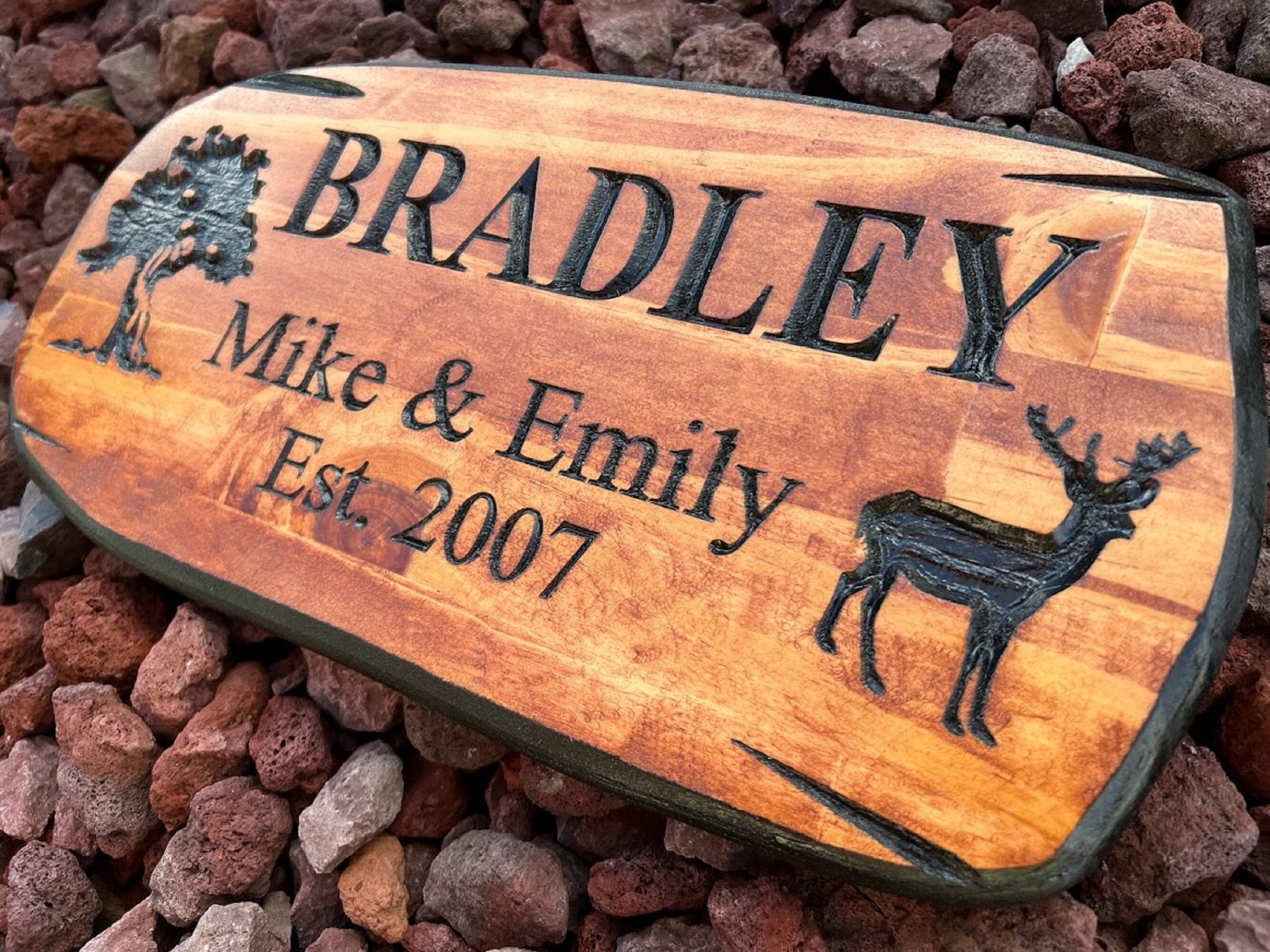 Outdoor Signs Wooden Carved Cabin Sign Pine Trees Custom - Etsy