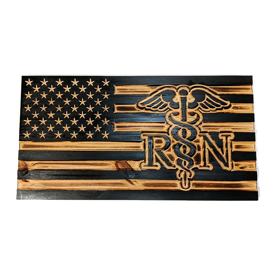 Rustic Wooden American Registered Nurse RN Flag - Etsy