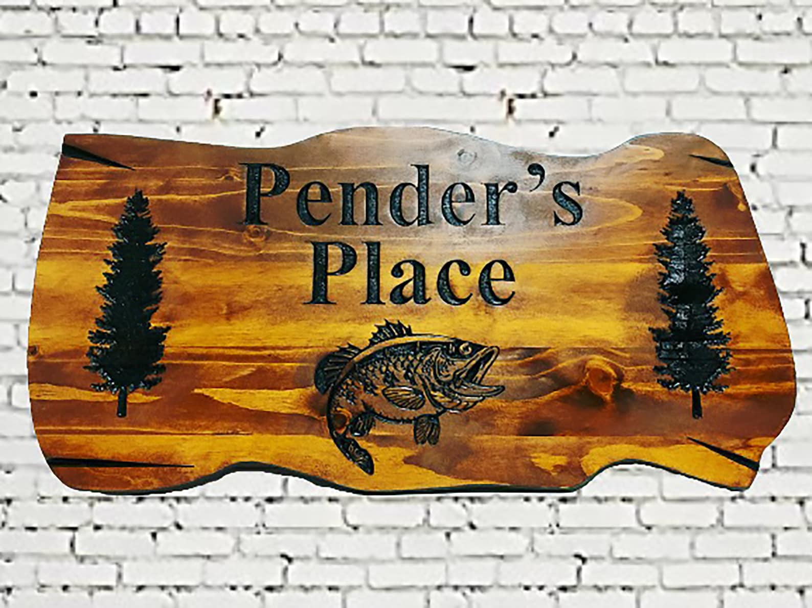 Outdoor Carved Sign Custom Wooden Carved Cabin Sign Pine - Etsy