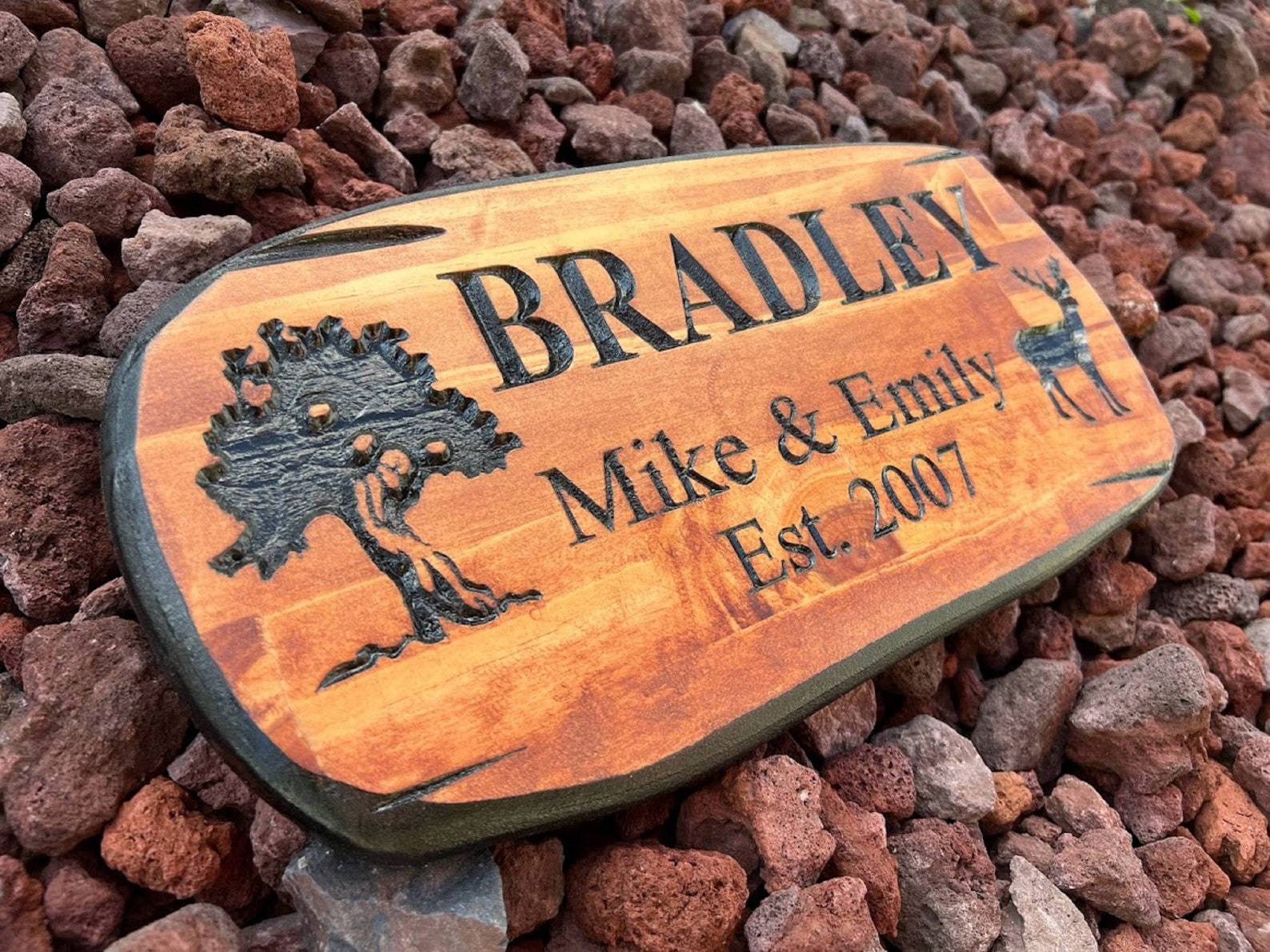 Outdoor Signs Wooden Carved Cabin Sign Pine Trees Custom - Etsy