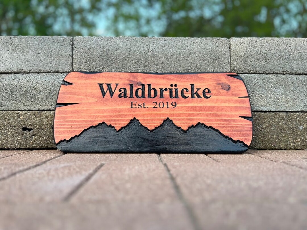 Outdoor Sign, Wooden Carved Cabin Sign, Family Sign, Custom Wood Sign ...