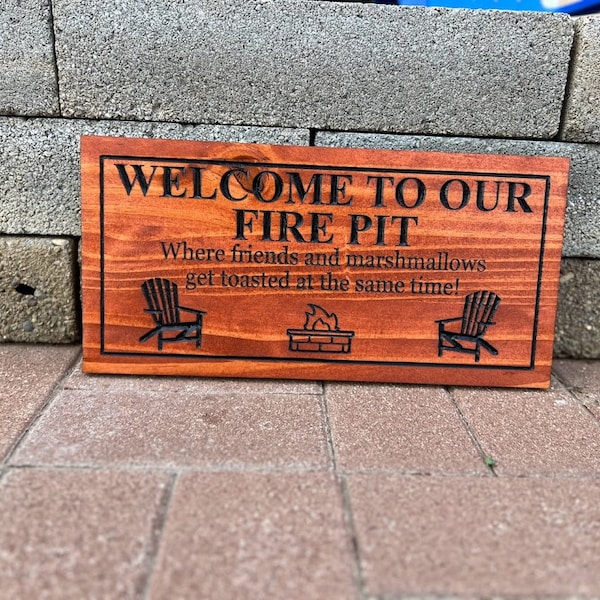 Fire Pit Sign - Etsy