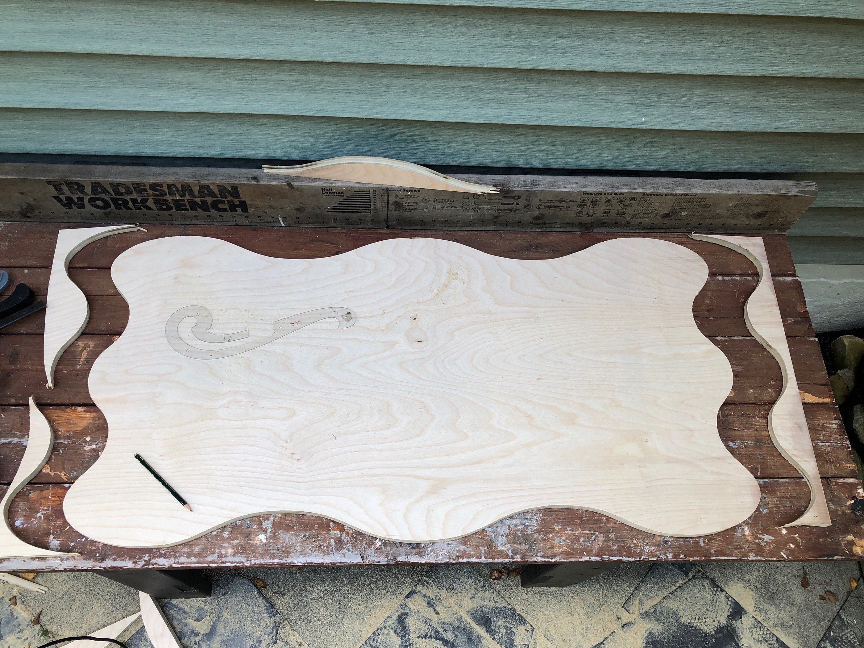 Wavy Shape Coffee Table | Handmade Wood Table Hairpin Leg | Organic ...