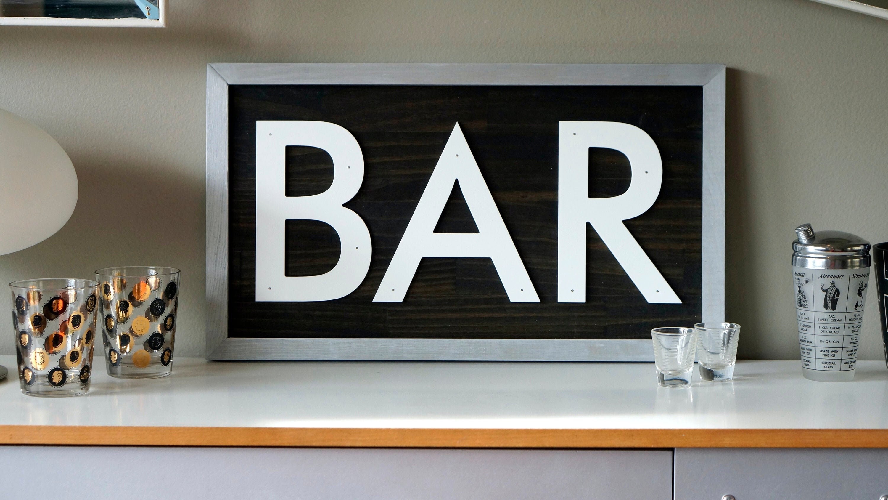 Wood BAR Sign Cutout Letters | Handmade Wood Sign | Modern Farmhouse ...
