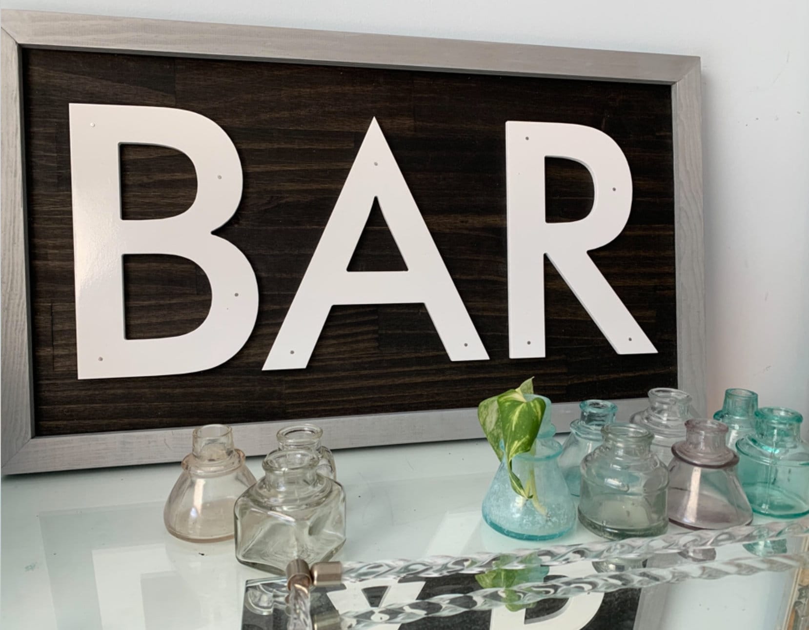 Wood BAR Sign Cutout Letters | Handmade Wood Sign | Modern Farmhouse ...