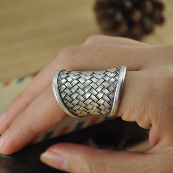Silver Thumb Ring - Etsy
