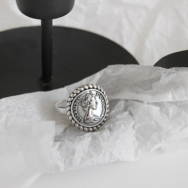 Womens Sterling Coin Ring - Etsy