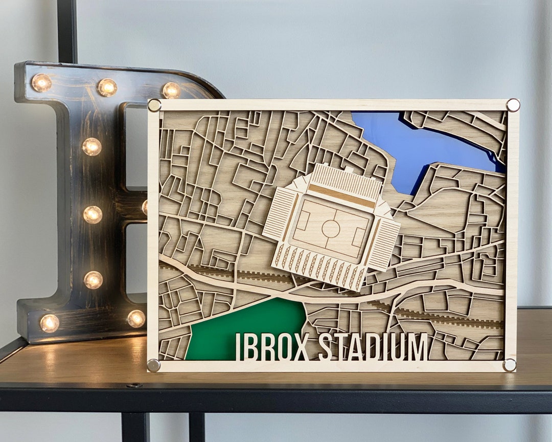 3D Wooden Rangers FC Ibrox Stadium, Rangers Gift, Ibrox Football ...