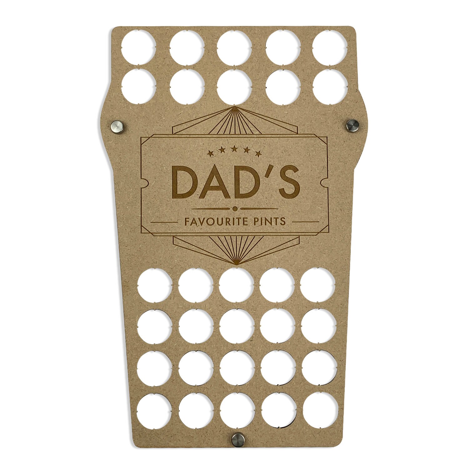 Dad's Beer Bottle Cap Display Piece With Fixings Holds 26 | Etsy UK