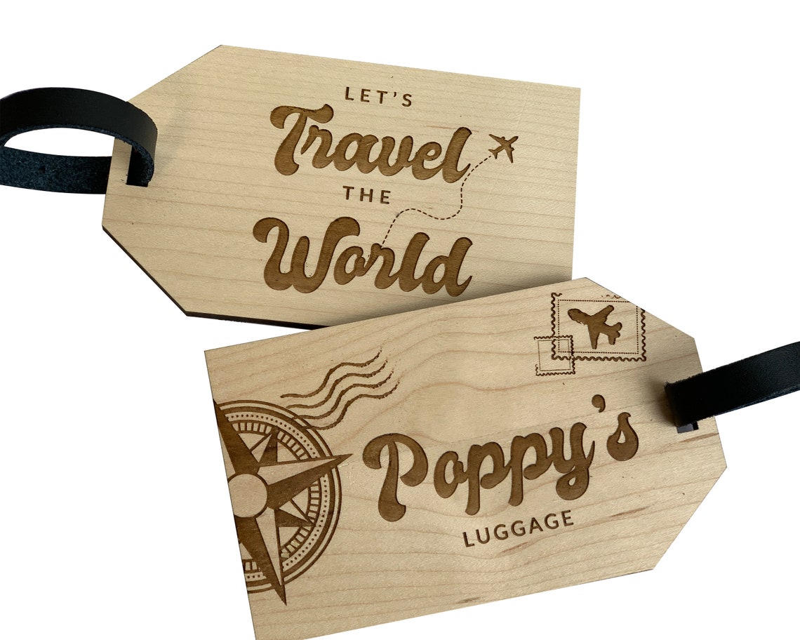 Personalised Wooden Luggage Tag Personalized Wooden Luggage | Etsy