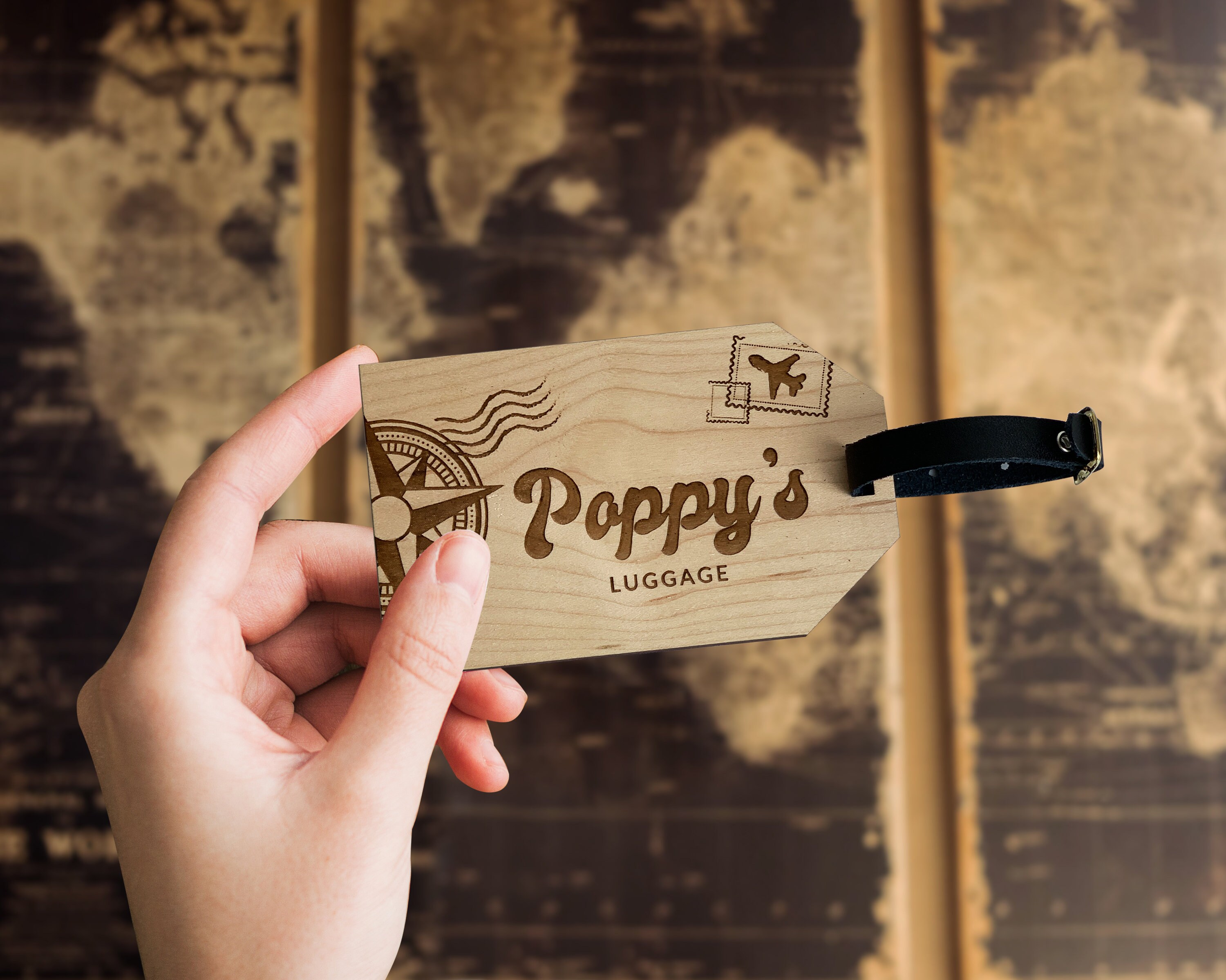 Personalised Wooden Luggage Tag Personalized Wooden Luggage | Etsy