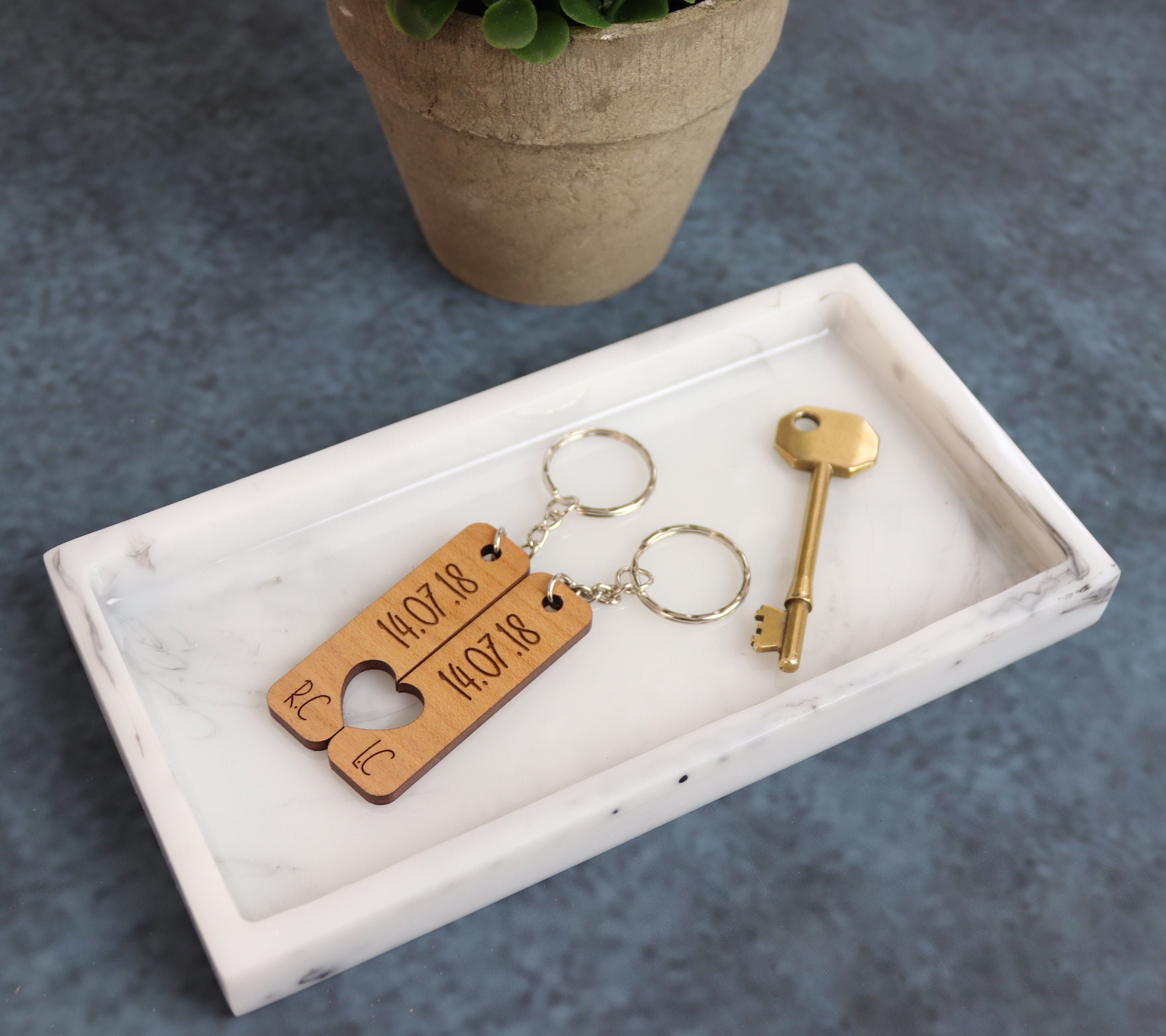 Personalised Initials & Memorable Date Matching Heart - Etsy UK