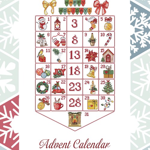 Cross Stitch Pattern ADVENT CALENDAR - Etsy Australia Cross Stitch Pattern ADVENT CALENDAR - Etsy Australia