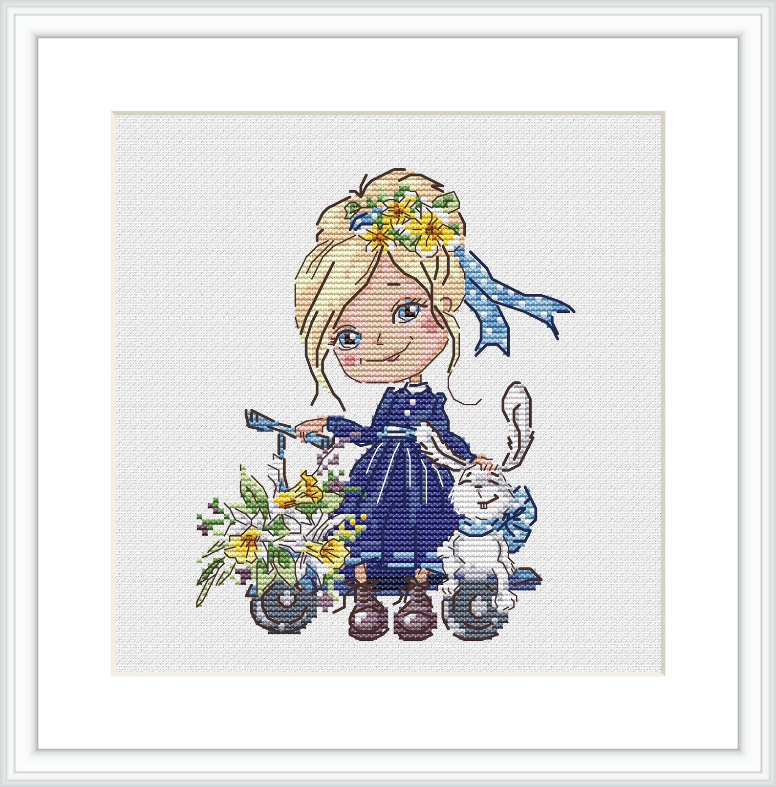 Girl Cross Stitch Pattern Nursery Cross Stitch for Baby | Etsy