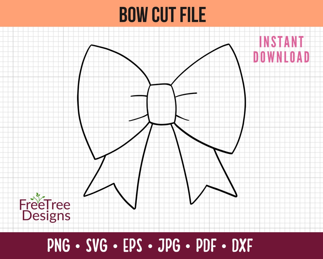 Hair Bow SVG Cut File, Glowforge Cricut Laser Design Clipart Cutting ...