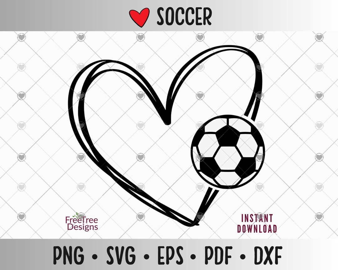 Soccer Heart SVG: Stacked Monogram Frame (digital Download) - Etsy