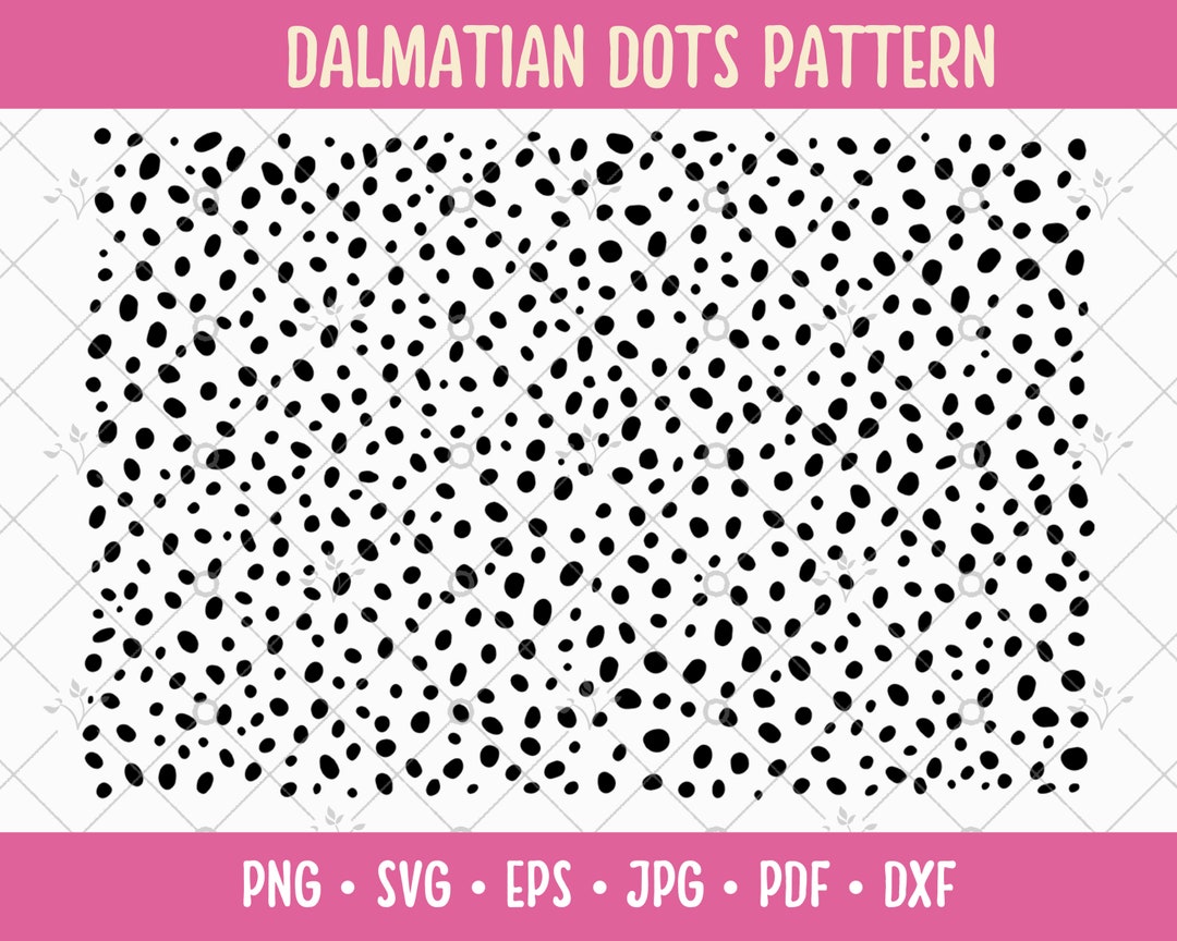 Dalmatian Dots Background SVG, Dalmatian Pattern Frame PNG, Dalmatian ...