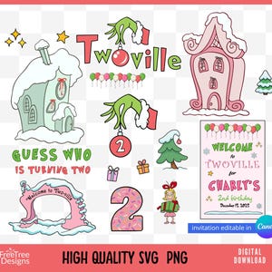 Twoville 2nd Birthday Party Decorations: SVG & PNG (digital Download ...
