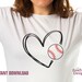 Baseball Stacked Hearts Svg, Baseball Heart Love Png, Baseball Monogram ...