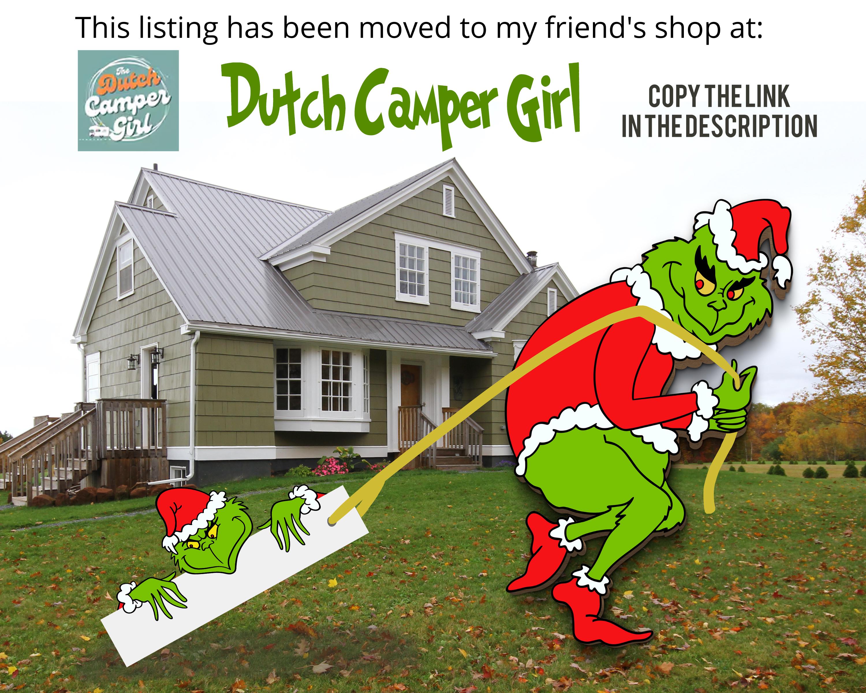 Grinch Peeking Over Fence SVG: Christmas Yard Decoration Template - Etsy
