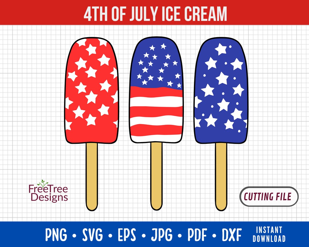 Ice Cream 4th of July SVG, Land of Liberty, USA Ice-cream, American ...