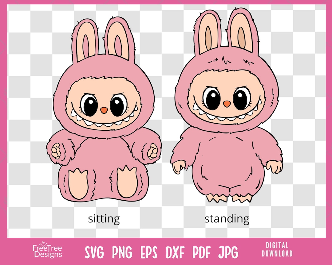 La Bu Bu Designs PNG, Sitting and Standing Character, Vector Digital ...