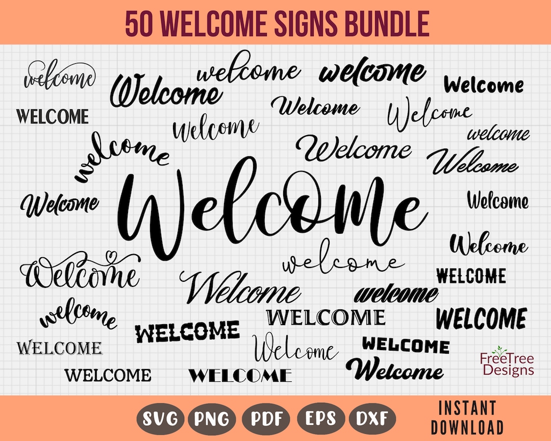 Welcome Sign SVG Bundle: 50 Home Designs (digital Download) - Etsy