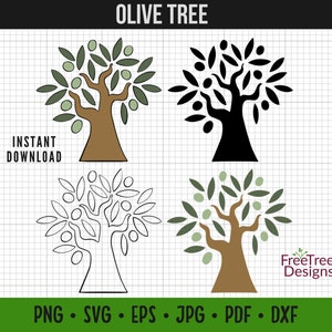 Olive Tree SVG: Laser Cut File, Clipart, Silhouette (digital Download ...
