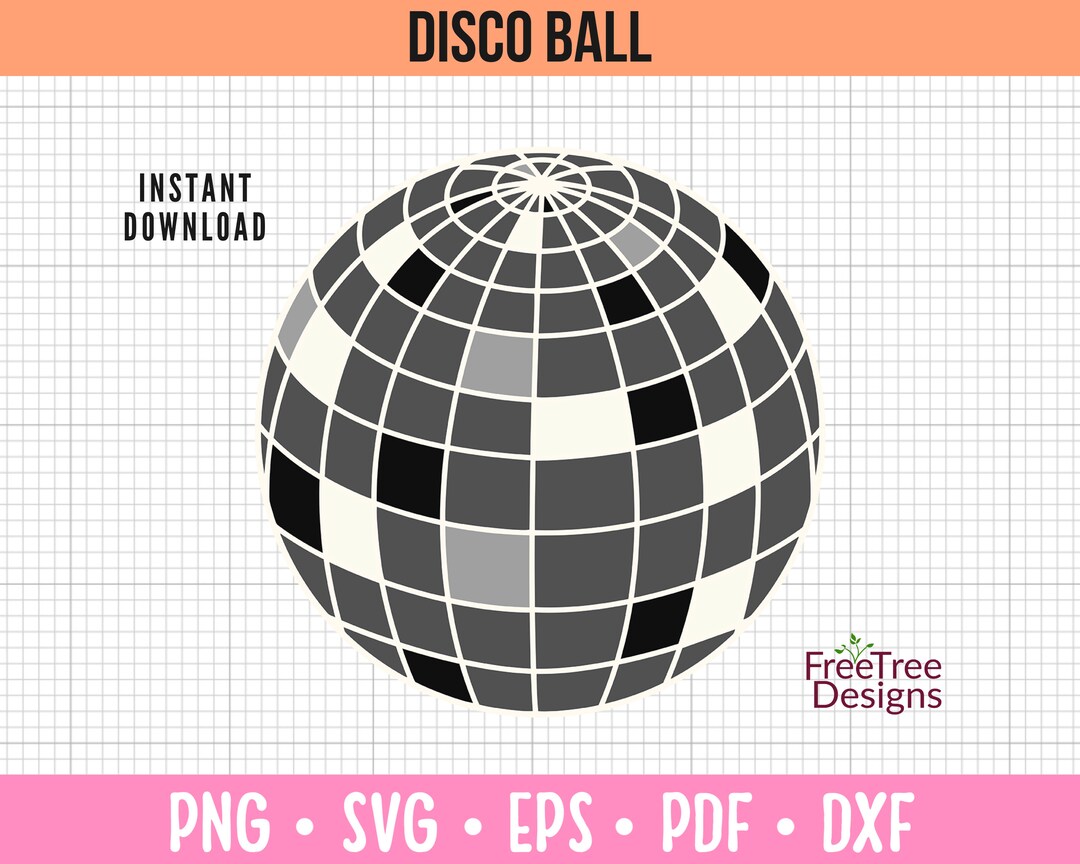 Disco Ball SVG, Cutting File Discoball PNG, Laser Cut File, Digital ...