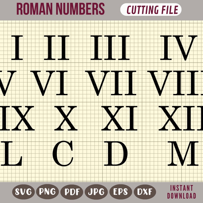 Roman Numerals Art - Etsy