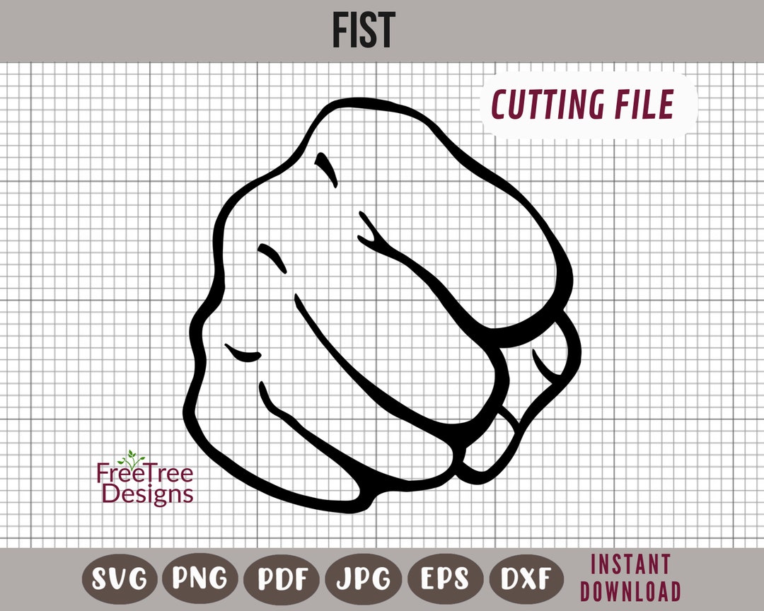 Fist SVG, Laser Cutting File, Fist Bump Cricut PNG, Silhouette Laser ...