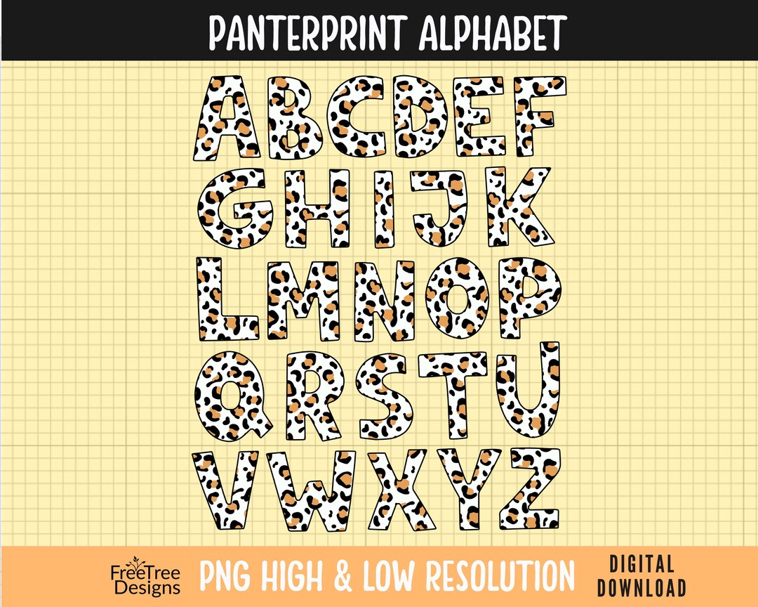 Leopard Print Alphabet PNG, Panter Print Letters, Alphabet Letter ...