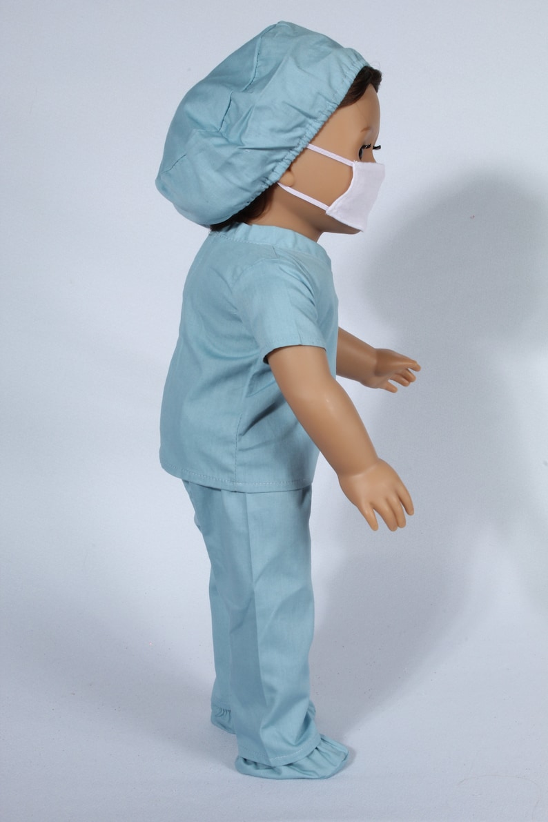 Six Piece Doctor Surgeon Set With Mask Lab Coat Scrubs - Etsy