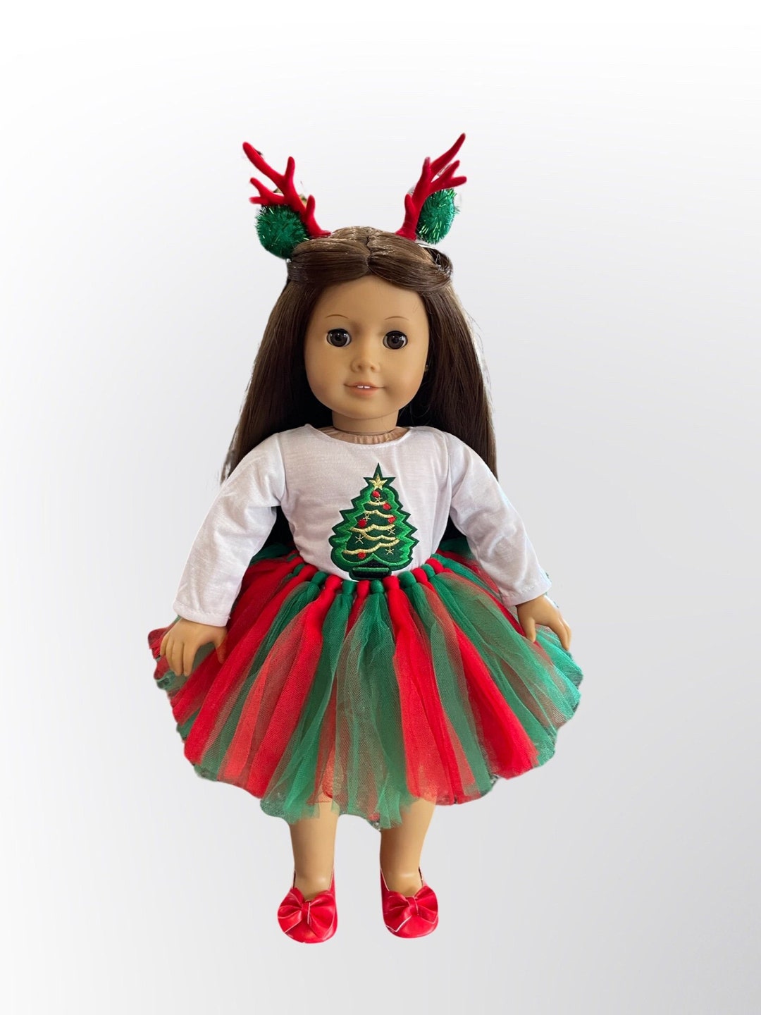 Five-piece Christmas Reindeer Set Includes Antlers, Top, Skirt ...