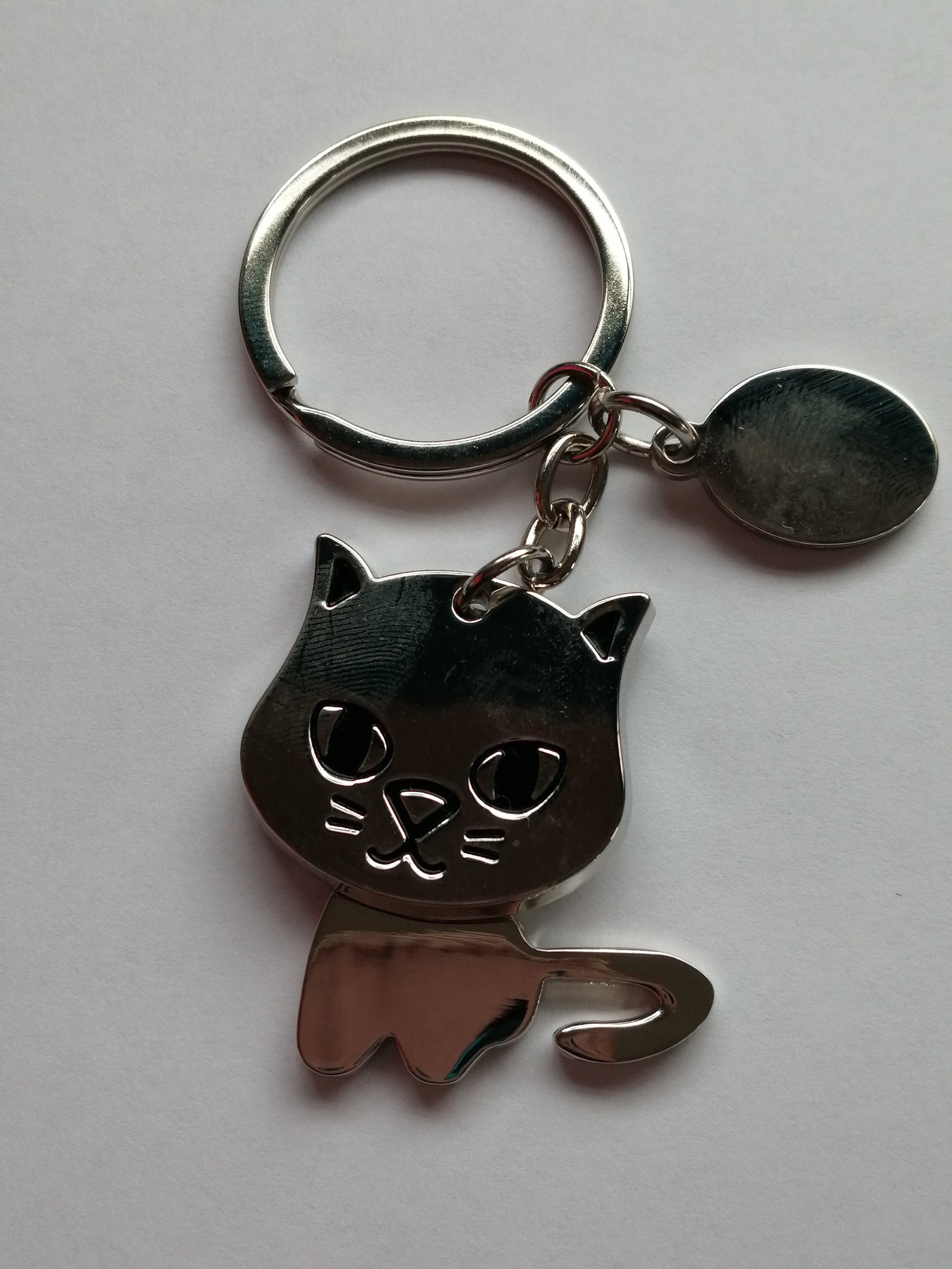 Personalised Metal Cat Keyring with Engraved Tag - Etsy Italia