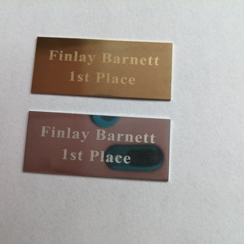 Engraved Plate Gold or Silver Self Adhesive Engraved Plaque | Etsy UK