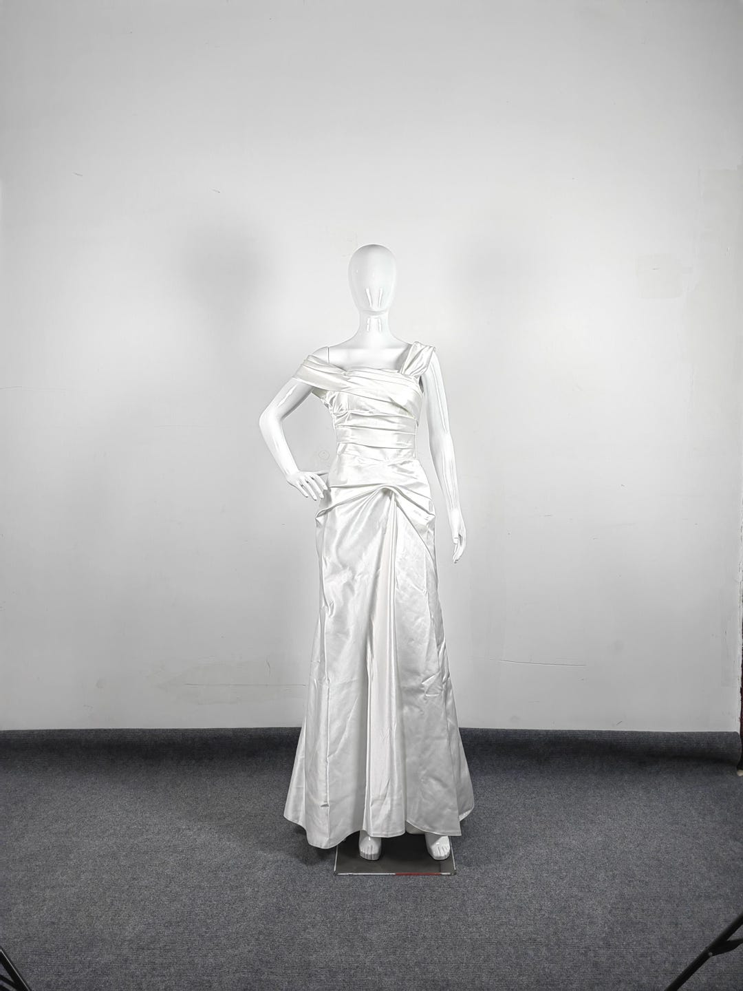 Simple One Shoulder Prom Dresses, A Line Open Back Evening Dresses ...