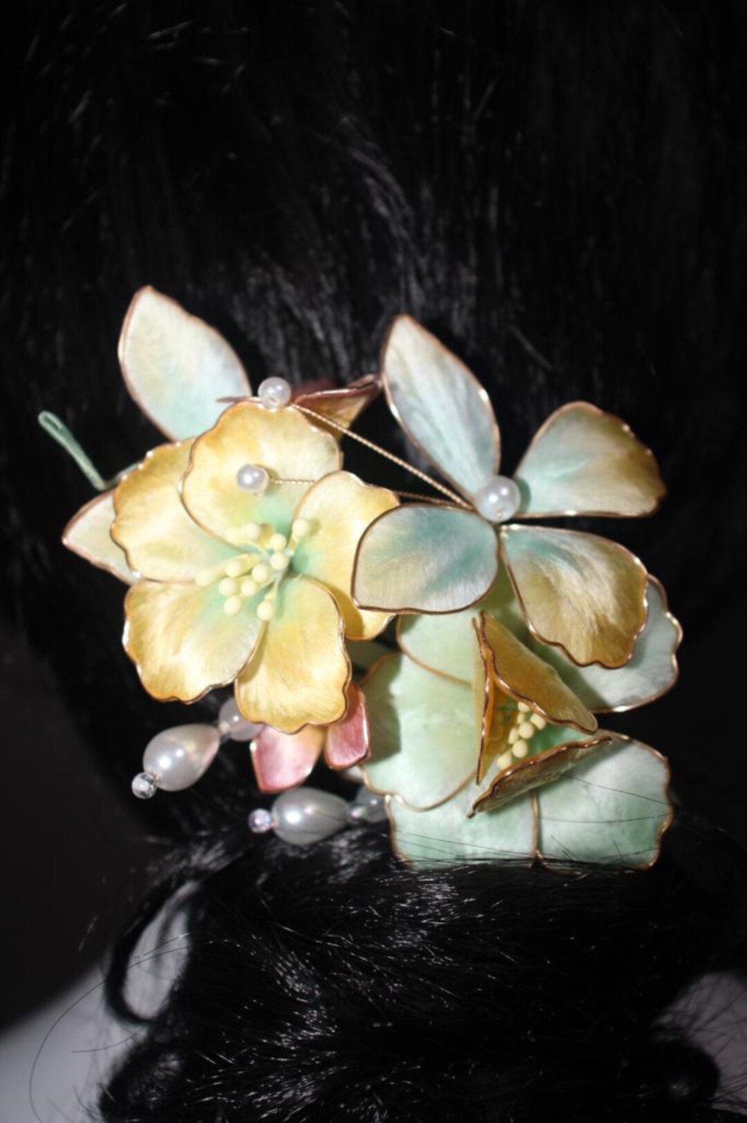 Mulberry Silk Flower Hair Pin, Bridal Brooch, Wedding Hair Accessory ...
