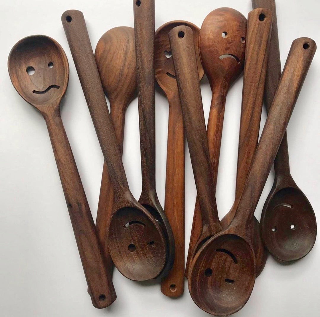 Walnut Wood Cooking Spoon - Etsy