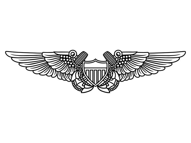 U.S. Navy Flight Officer Badge - Naval Flight Officer Patch Pin Logo ...