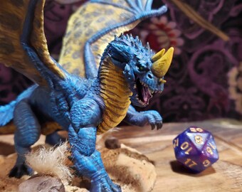 Painted Blue Dragon Mini - Etsy