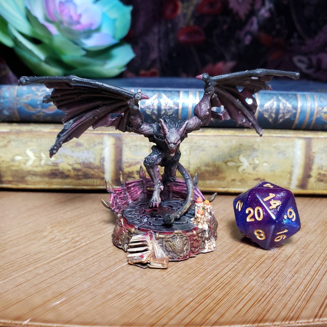 PAINTED Vampire Bat on Fancy Base - Dnd, Dungeons and Dragons, Tabletop ...