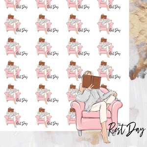 Rest Day Functional/icon Stickers, Planner Stickers, Erin Condren - Etsy