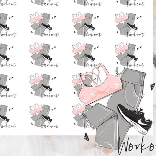 Workout Functional/icon Stickers Planner Stickers Erin - Etsy