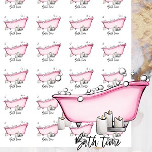 Bath Time Functional/icon Stickers, Planner Stickers, Erin Condren - Etsy