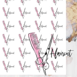 Haircut Functional/icon Stickers, Planner Stickers, Erin Condren - Etsy